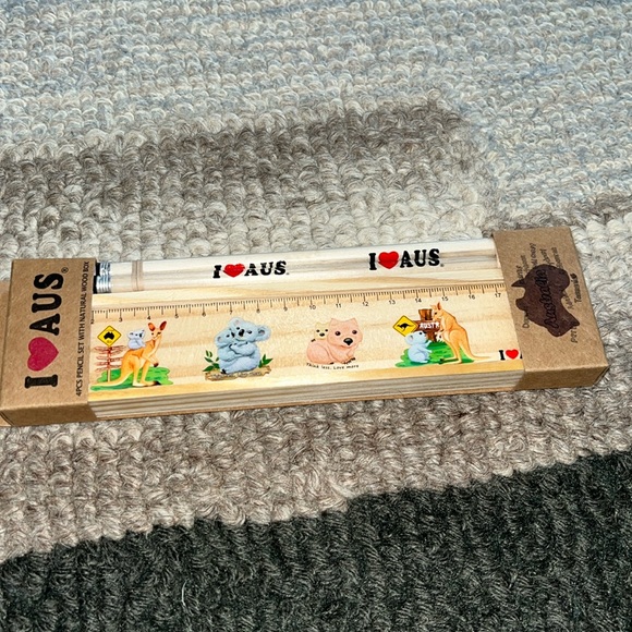 Office | I Love Australia Pencil Set Wood Box | Poshmark